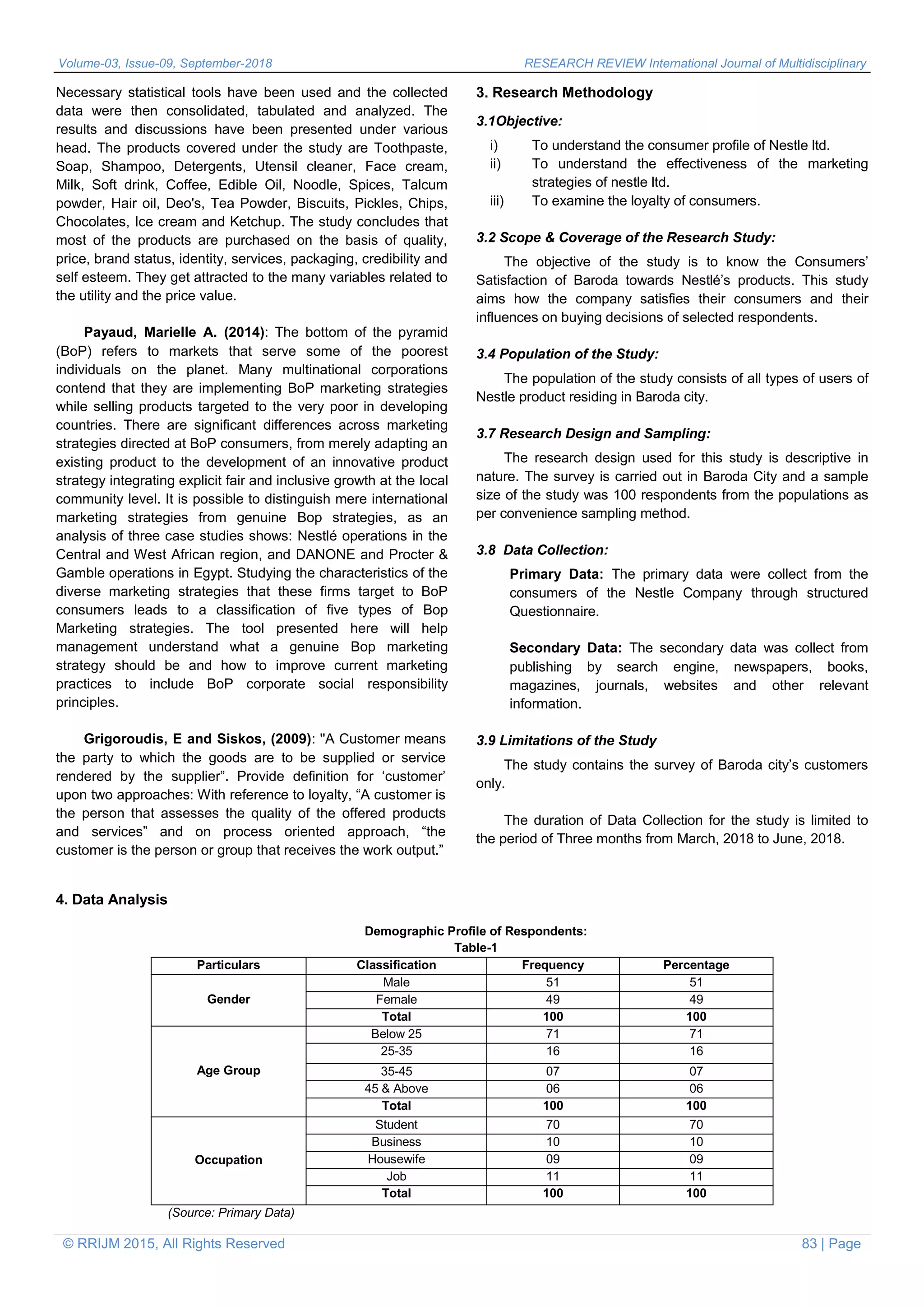 Study of consumer satisfaction a survey of nestle products in baroda ...