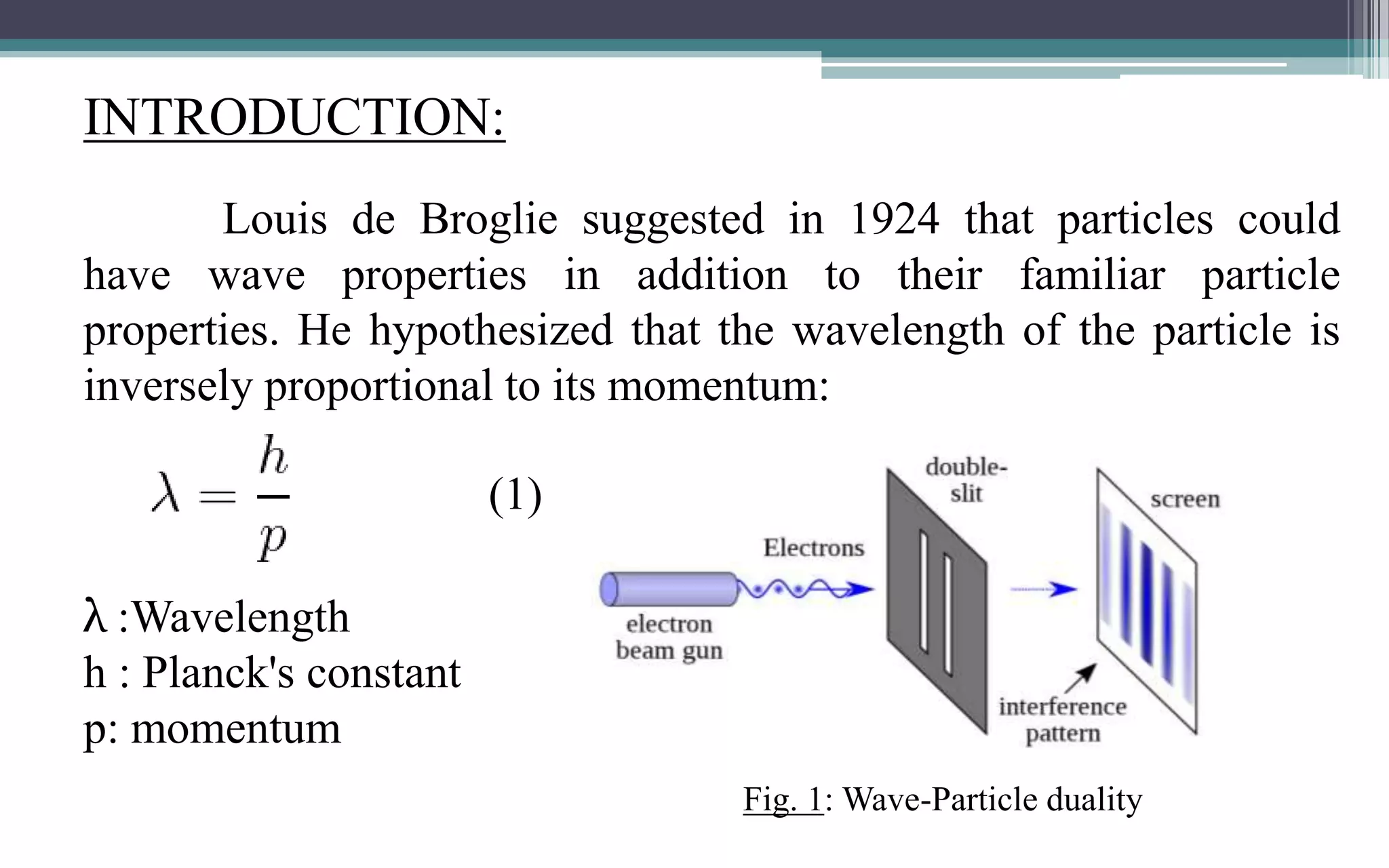 Study of de broglie wavelength of electrons | PPTX