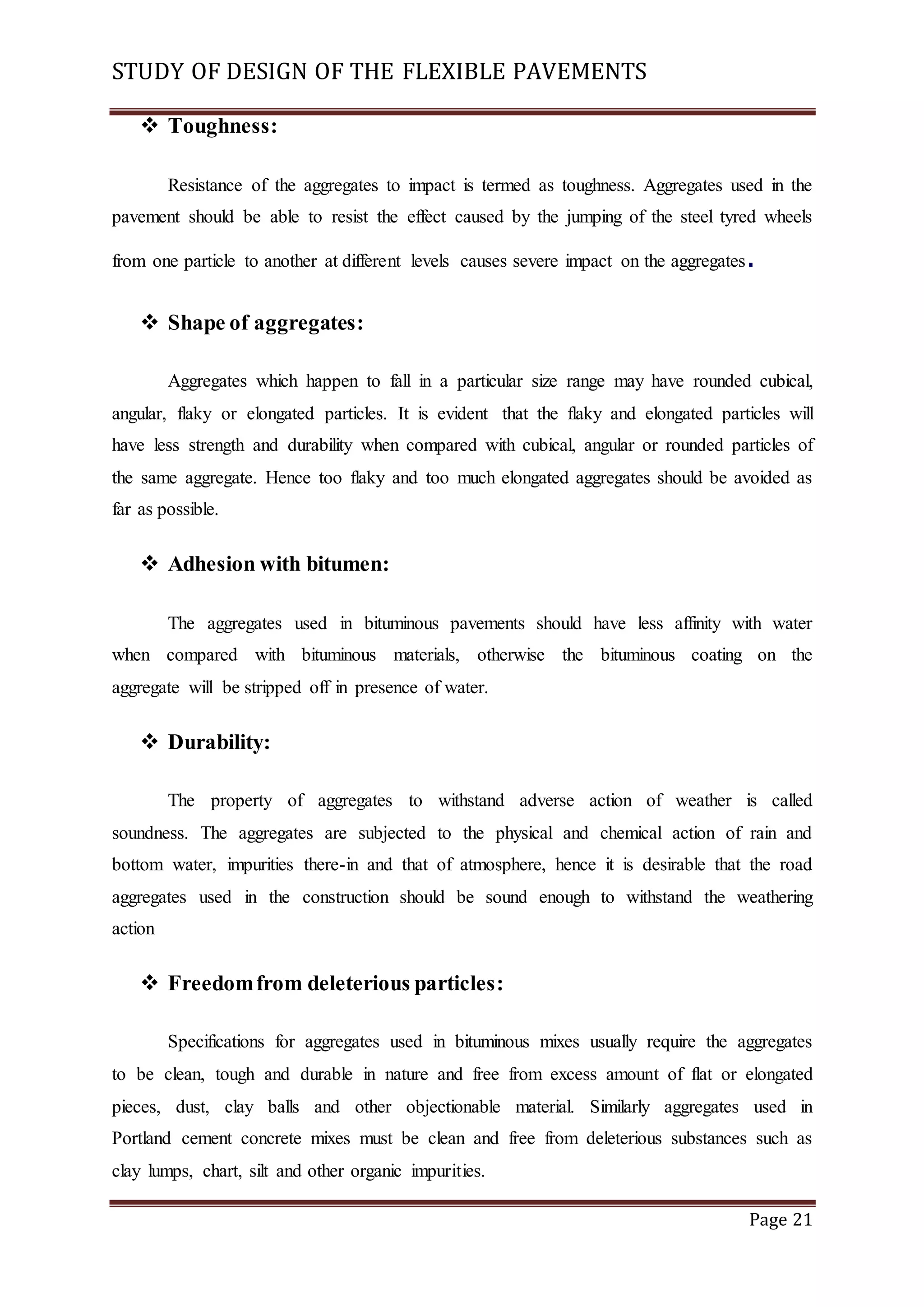 Study of design of the flexible pavements | DOCX