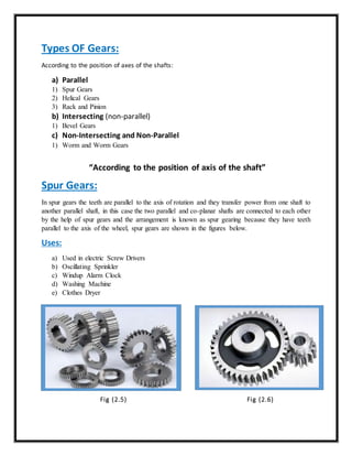 Study of different types of Gears | DOCX