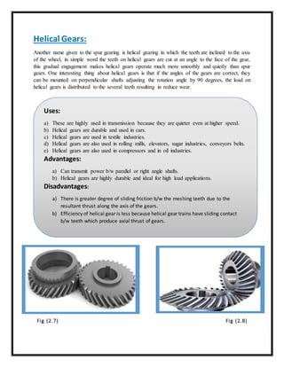 Study of different types of Gears | DOCX