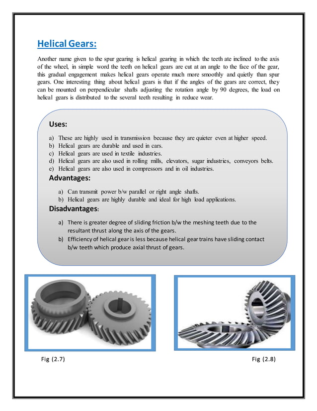 Study of different types of Gears | PDF