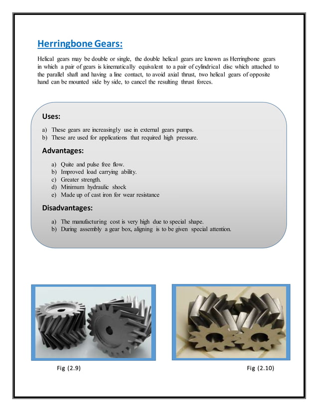Study of different types of Gears | PDF
