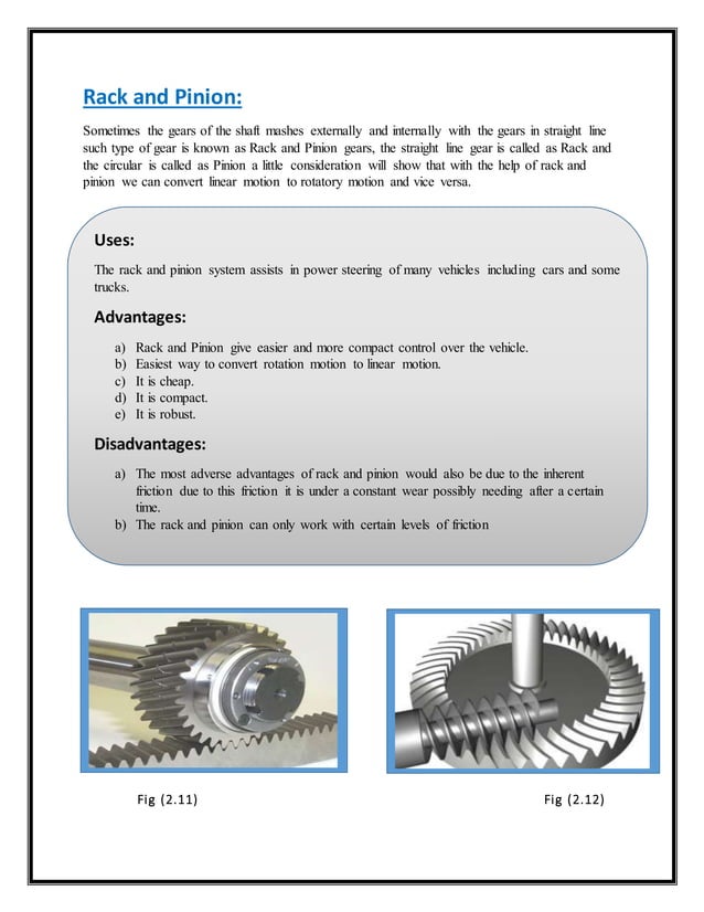 Study of different types of Gears | PDF