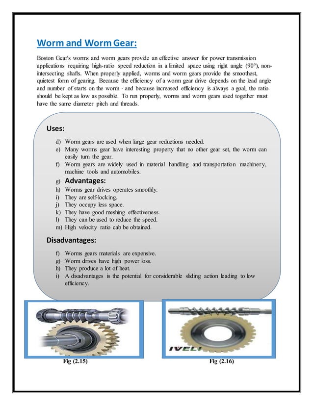 Study of different types of Gears | PDF