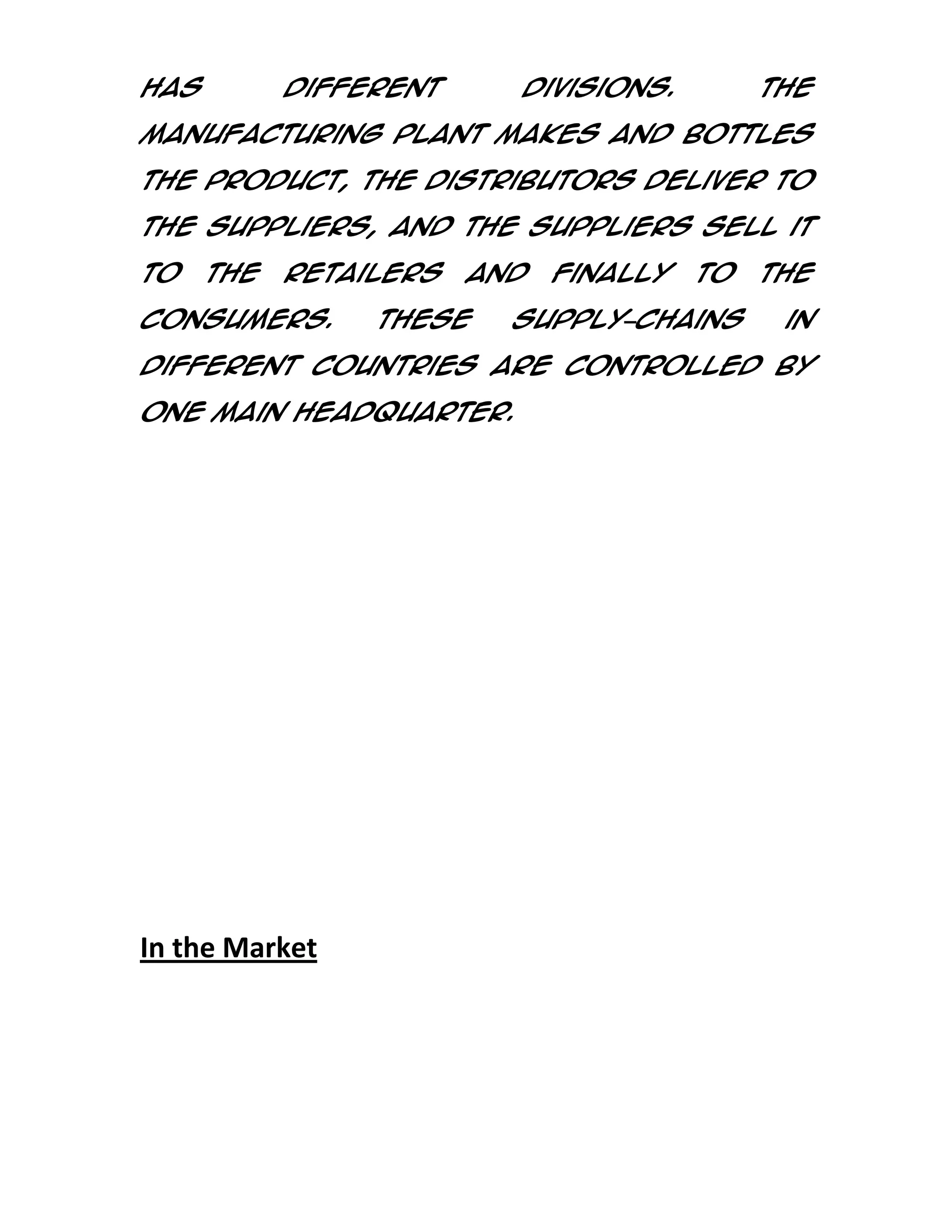 Study of distribution channel strategy of pepsico for the positioning ...