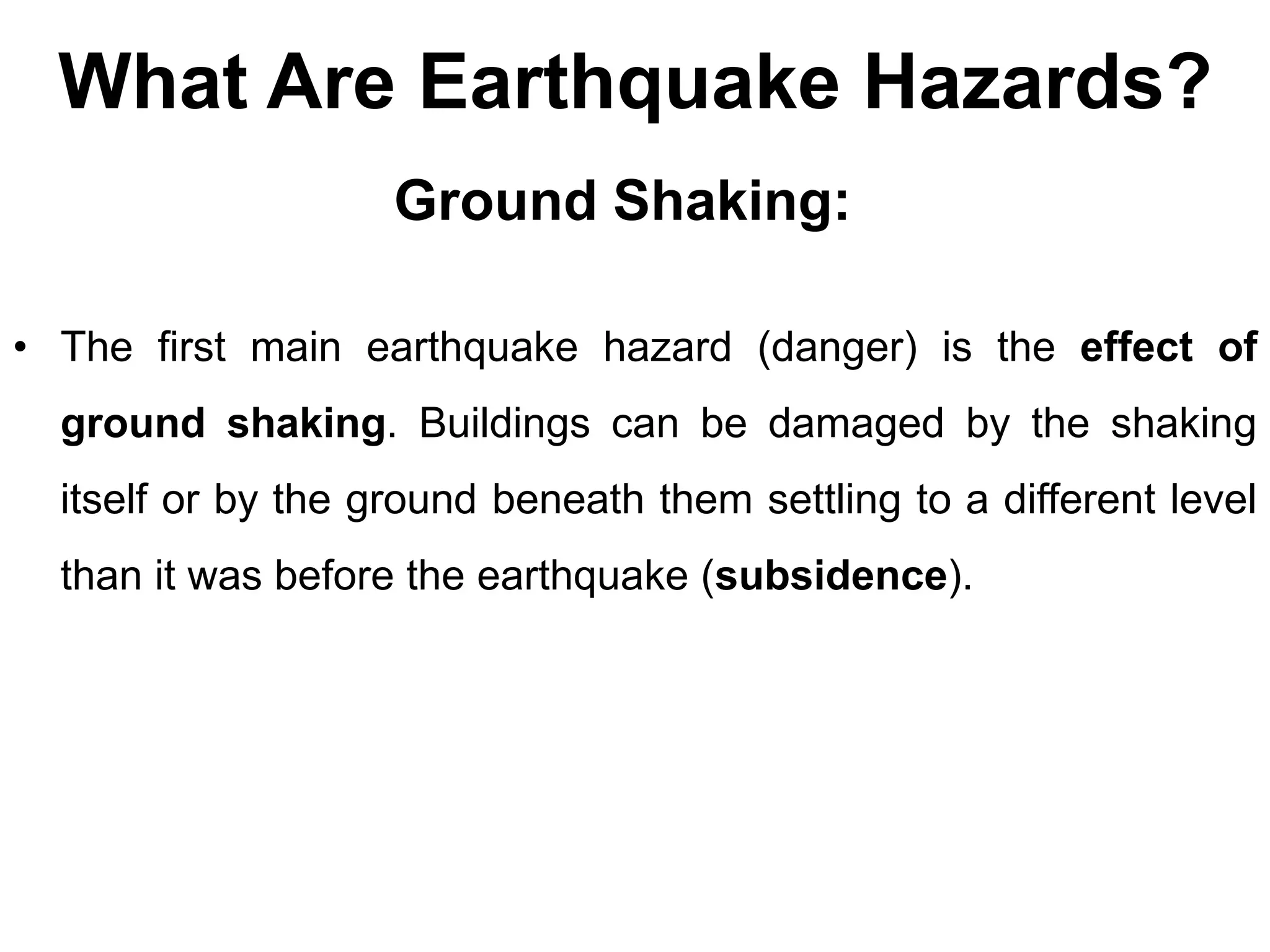 Study of earthquake hazards or disaster | PPTX