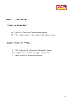 Study of effectiveness of distribution channel | PDF