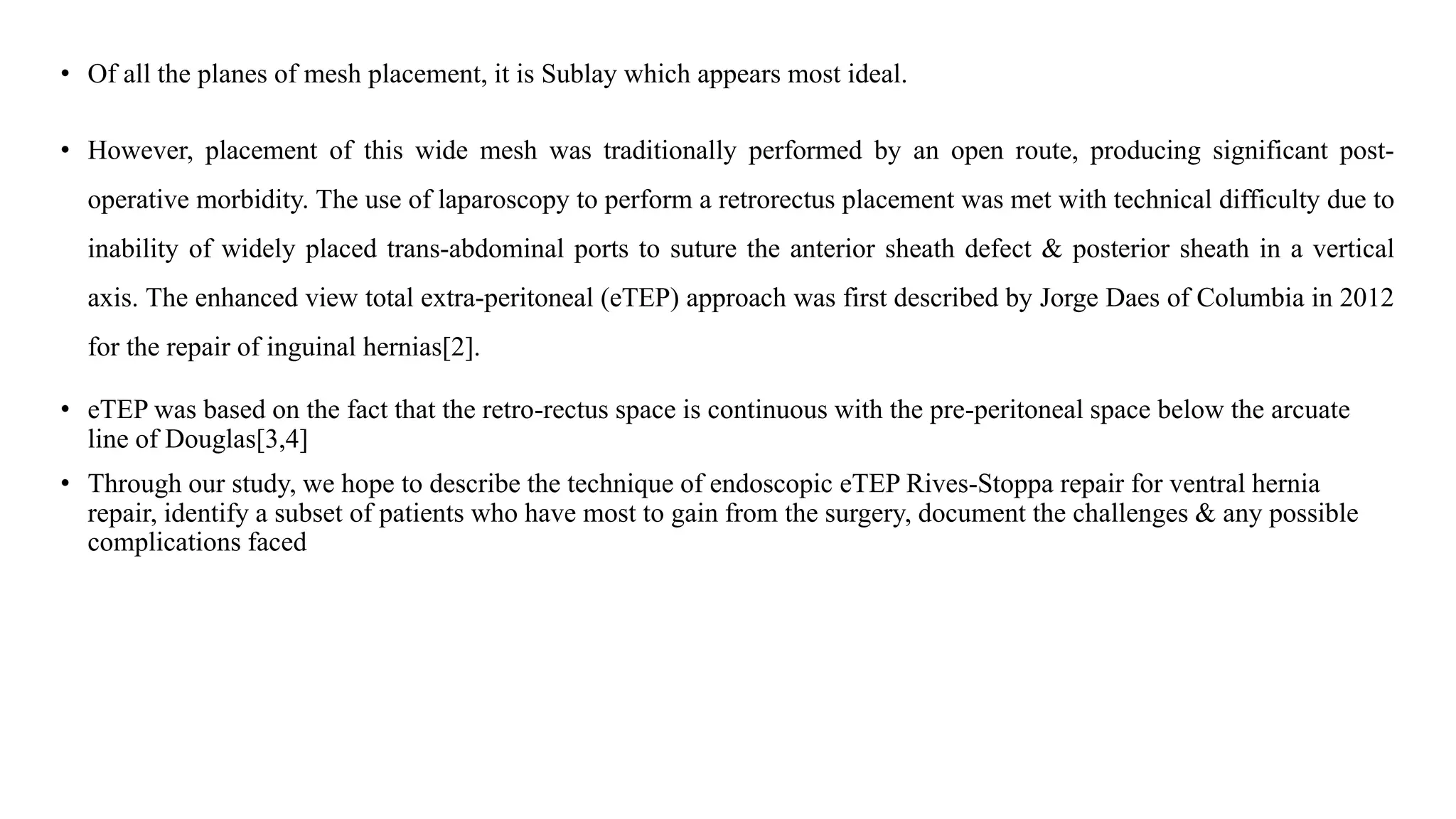 STUDY OF eTEP FOR VENTRAL HERNIA REPAIR.pptx