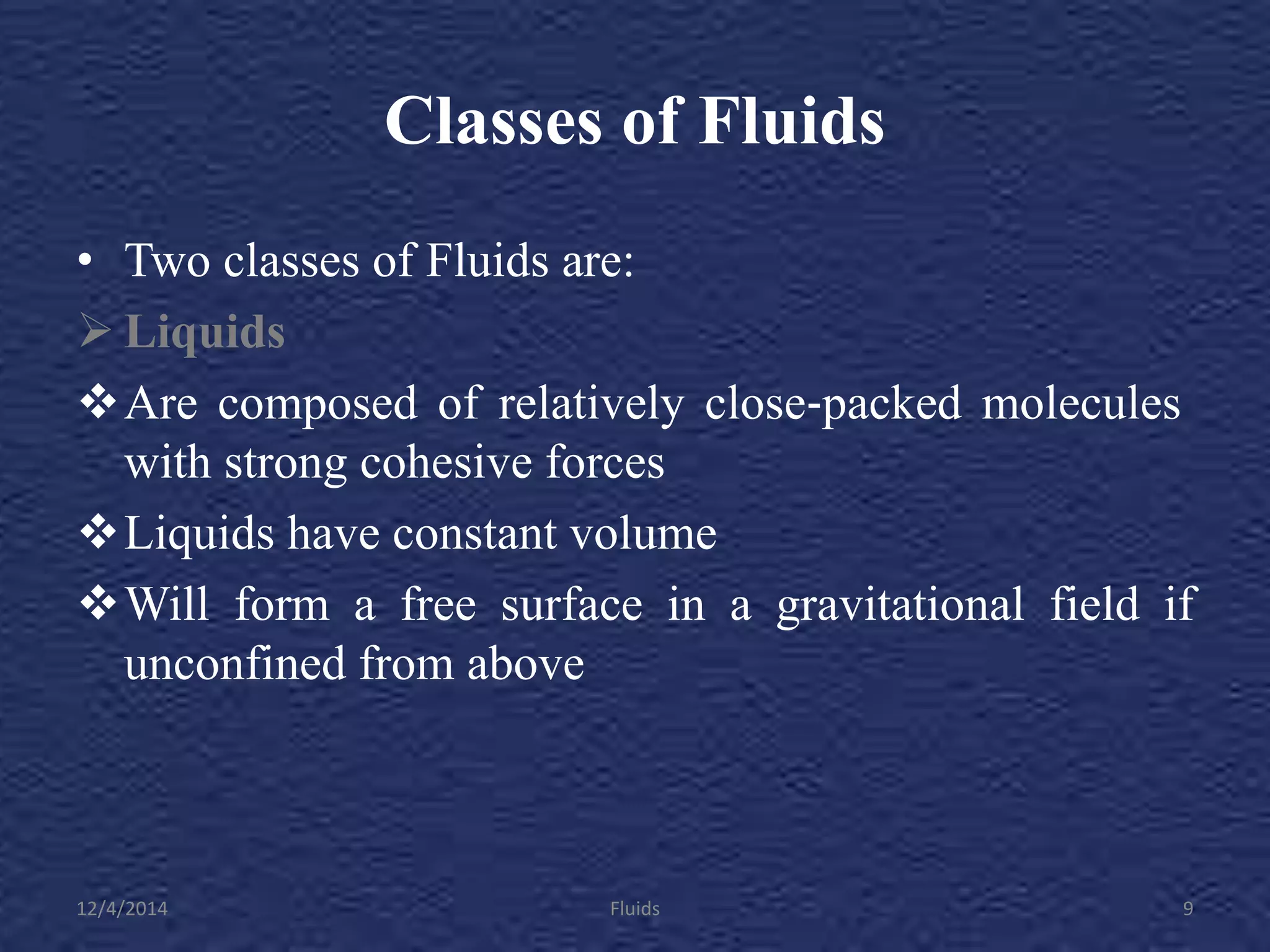 Study of fluids | PPTX | Physics | Science