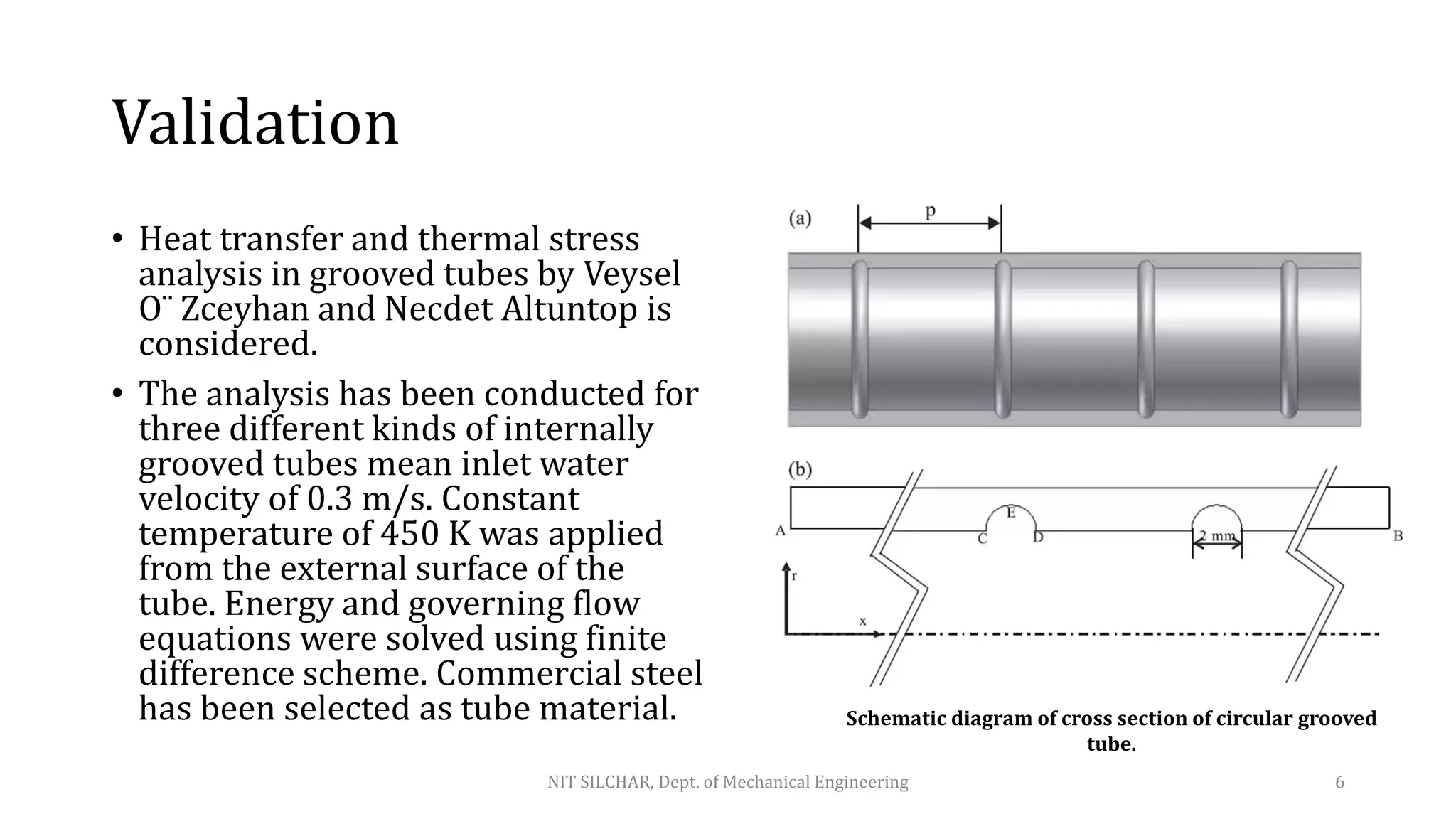 Study of heat transfer analysis in helical grooved pipe | PDF