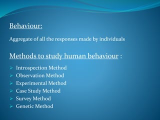 Study of human behaviour | PPTX