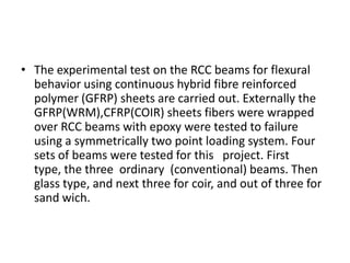 Study of hybrid composite beam using woven roving mat | PPTX