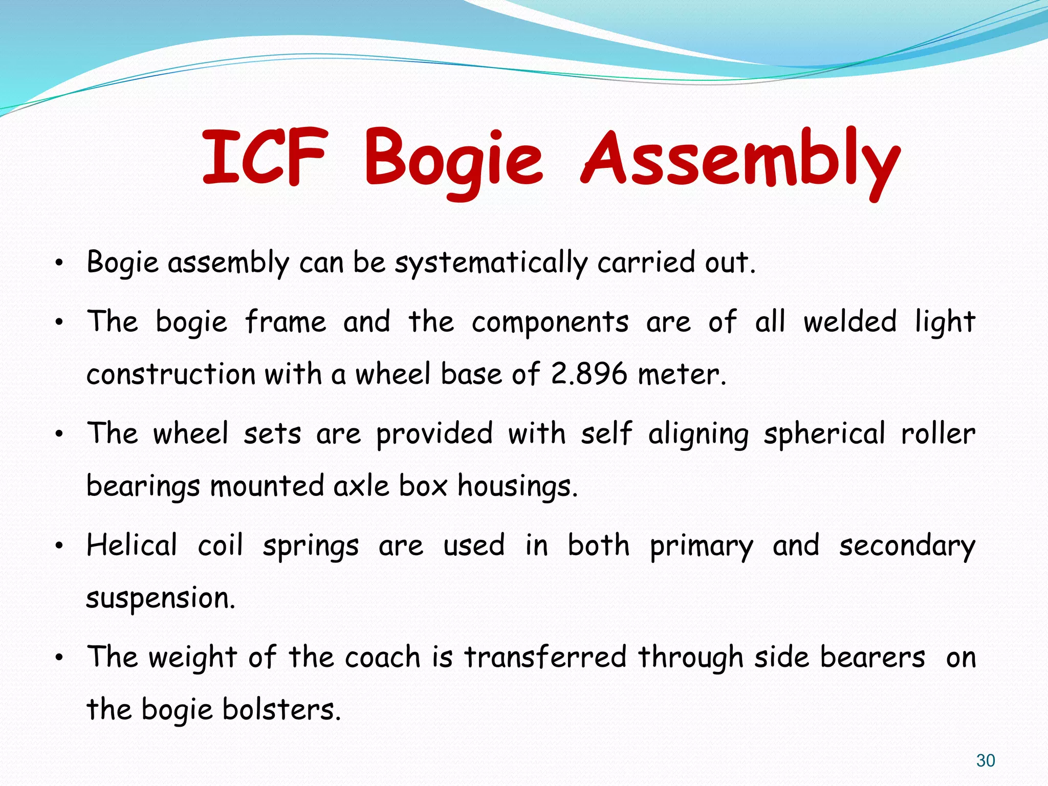 STUDY OF ICF BOGIE | PPTX