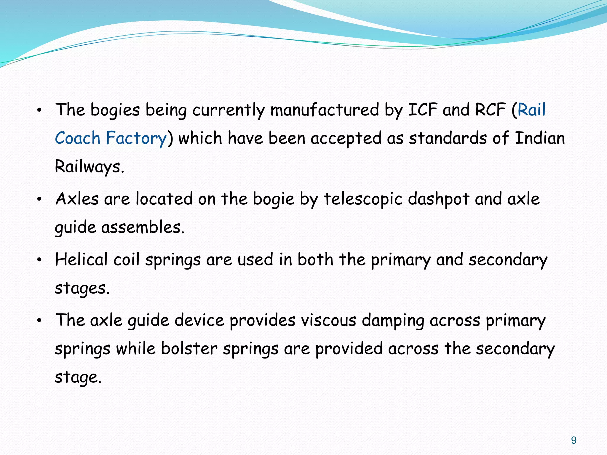 STUDY OF ICF BOGIE | PPTX