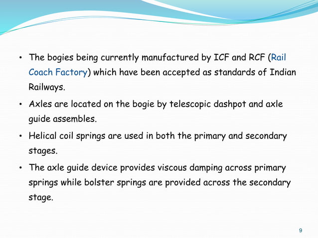 STUDY OF ICF BOGIE | PPTX | Auto Parts | Automotive