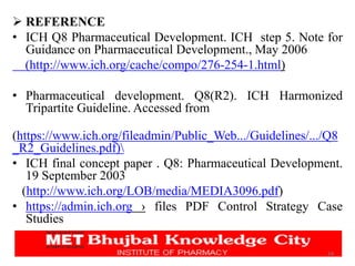 STUDY OF ICH Q8 | PPTX
