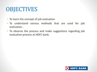 Study of job evaluation.pptx | Human Resources | Business