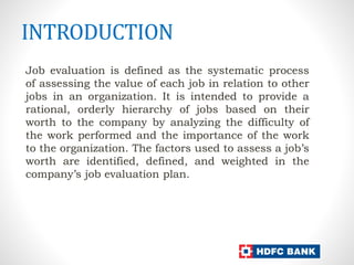 Study of job evaluation.pptx | Human Resources | Business