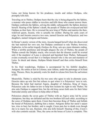 Study of king oedipus | DOC