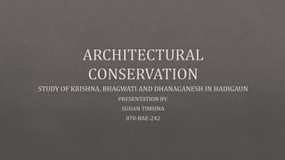 Study of krishna, bhagwati and dhanaganesh in hadigaun | PPTX
