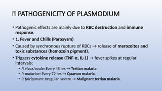 Study of life cycle and pathogenicity of Plasmodium.pptx