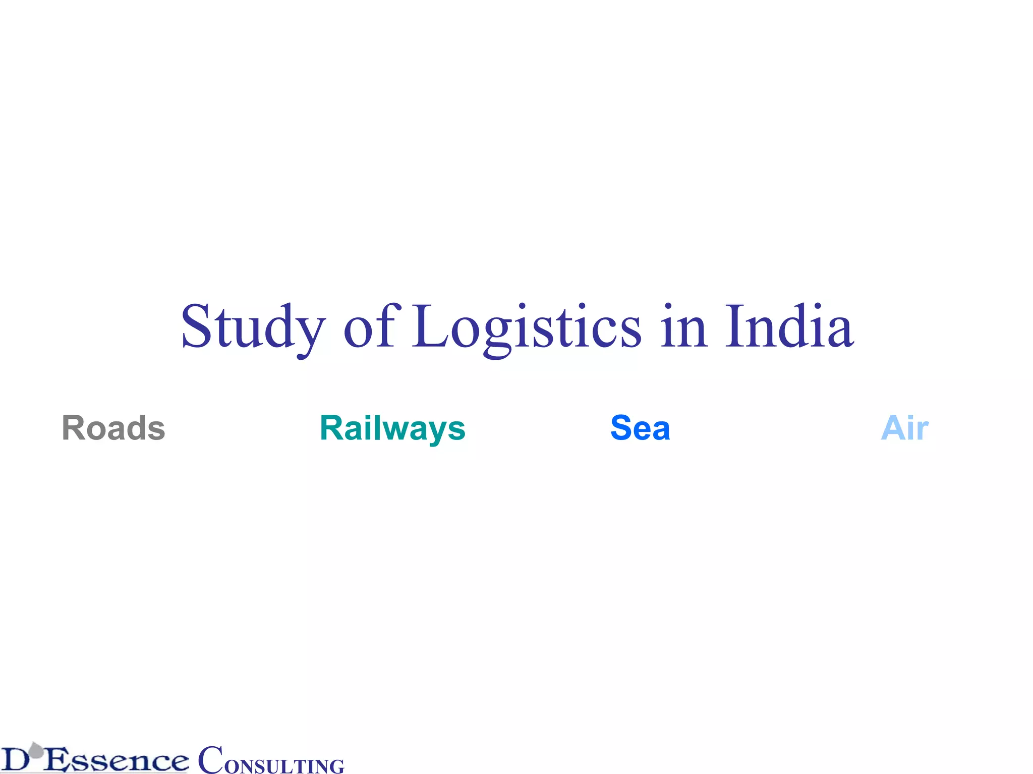 Study of logistics in india | PPT