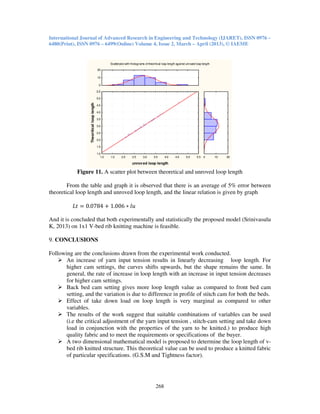 Study of loop formation process on 1 x1 v bed rib knitting machine | PDF