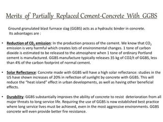 Study of mechanical behaviour of partially replaced cement (2) | PPTX