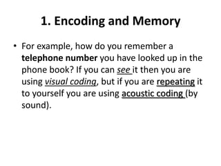Acoustic Encoding Psychology