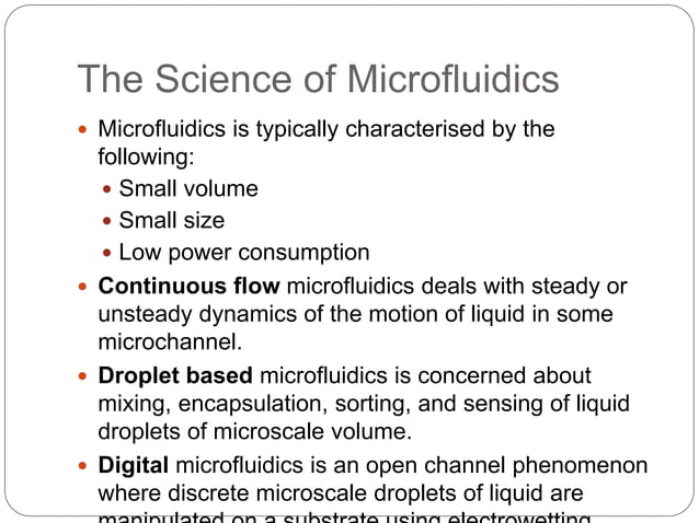 Study of Microfluidics and its Application in Biomedical Diagnostic ...