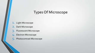 MICROSCOPE-Study of Microscope,types.pptx | Photography | Arts and Crafts