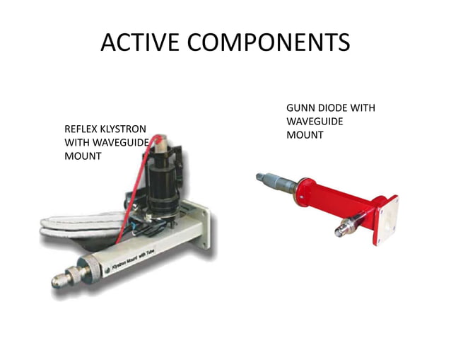 Study of microwave set up, active and passive components | PPTX