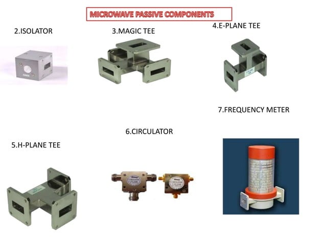 Study of microwave set up, active and passive components | PPTX