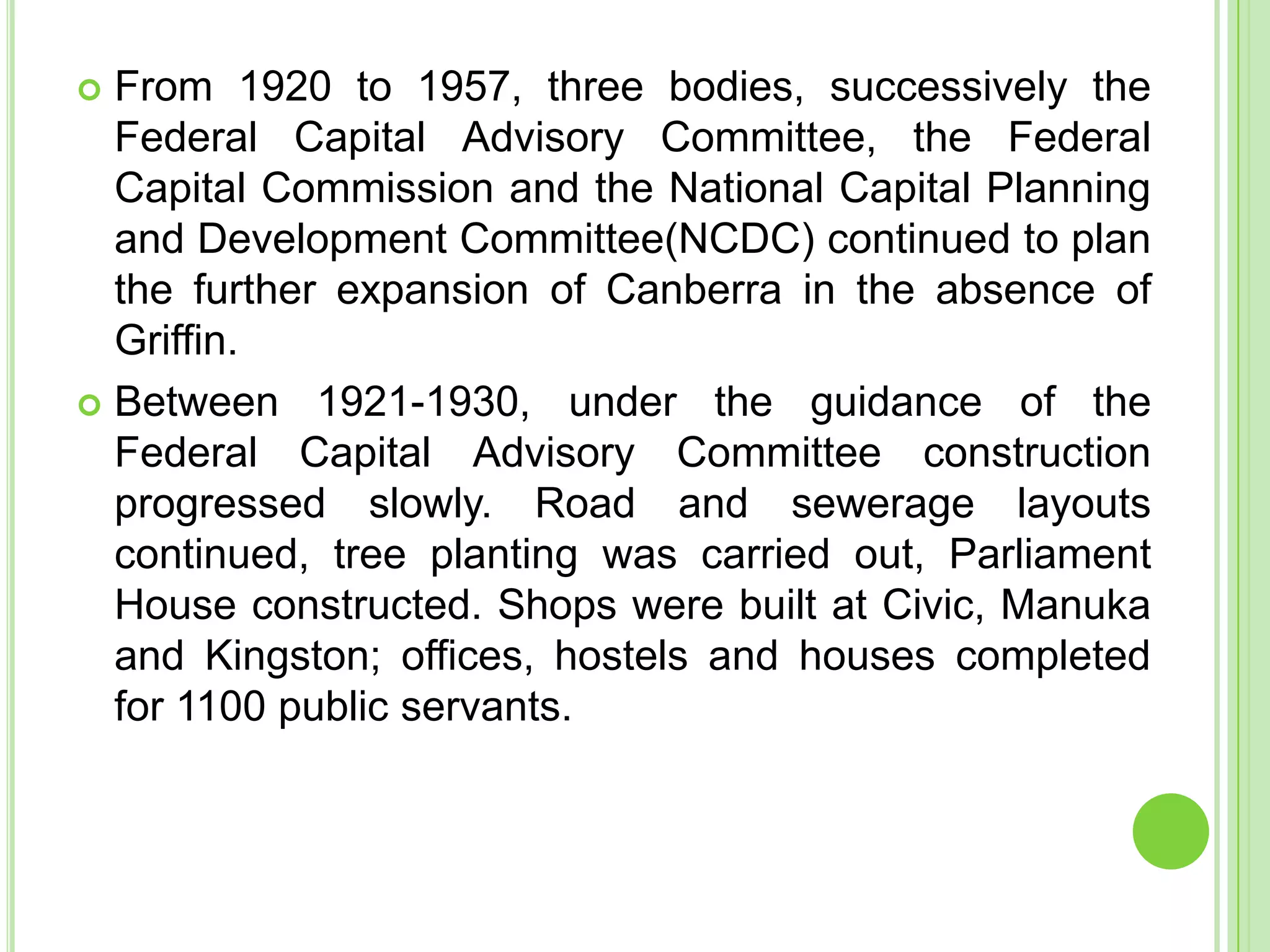 Study of new town canberra, australia | PPTX