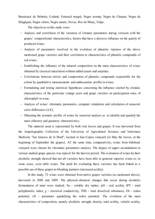 Study of physical and chemical parameters in relationship to plant ...