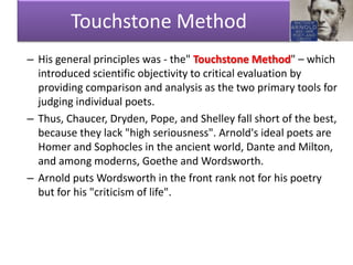 The Study of Poetry - Matthew Arnold | PPTX