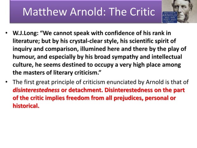 The Study of Poetry - Matthew Arnold | PPTX | Poetry | Books and Literature