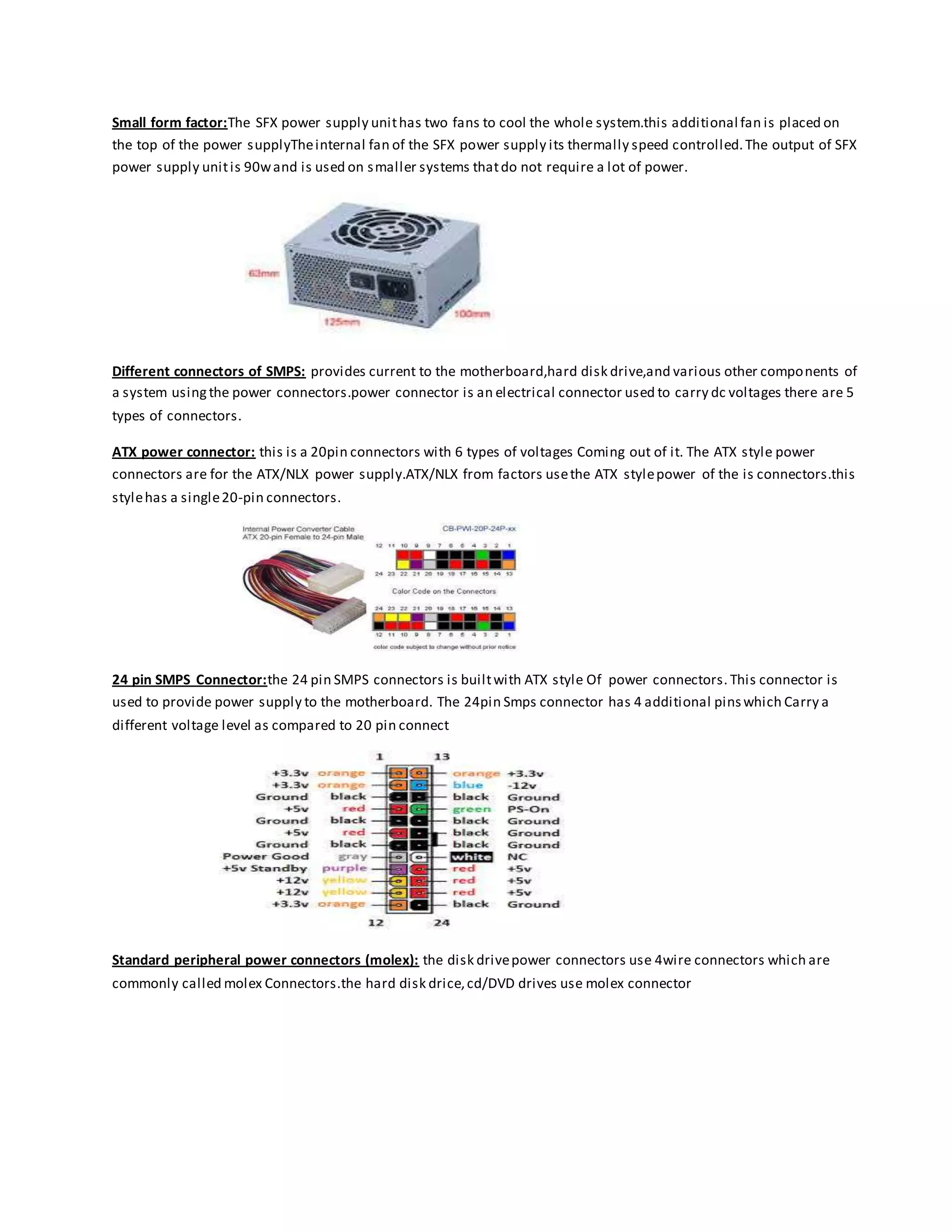 Study of power supply used in computers | DOCX