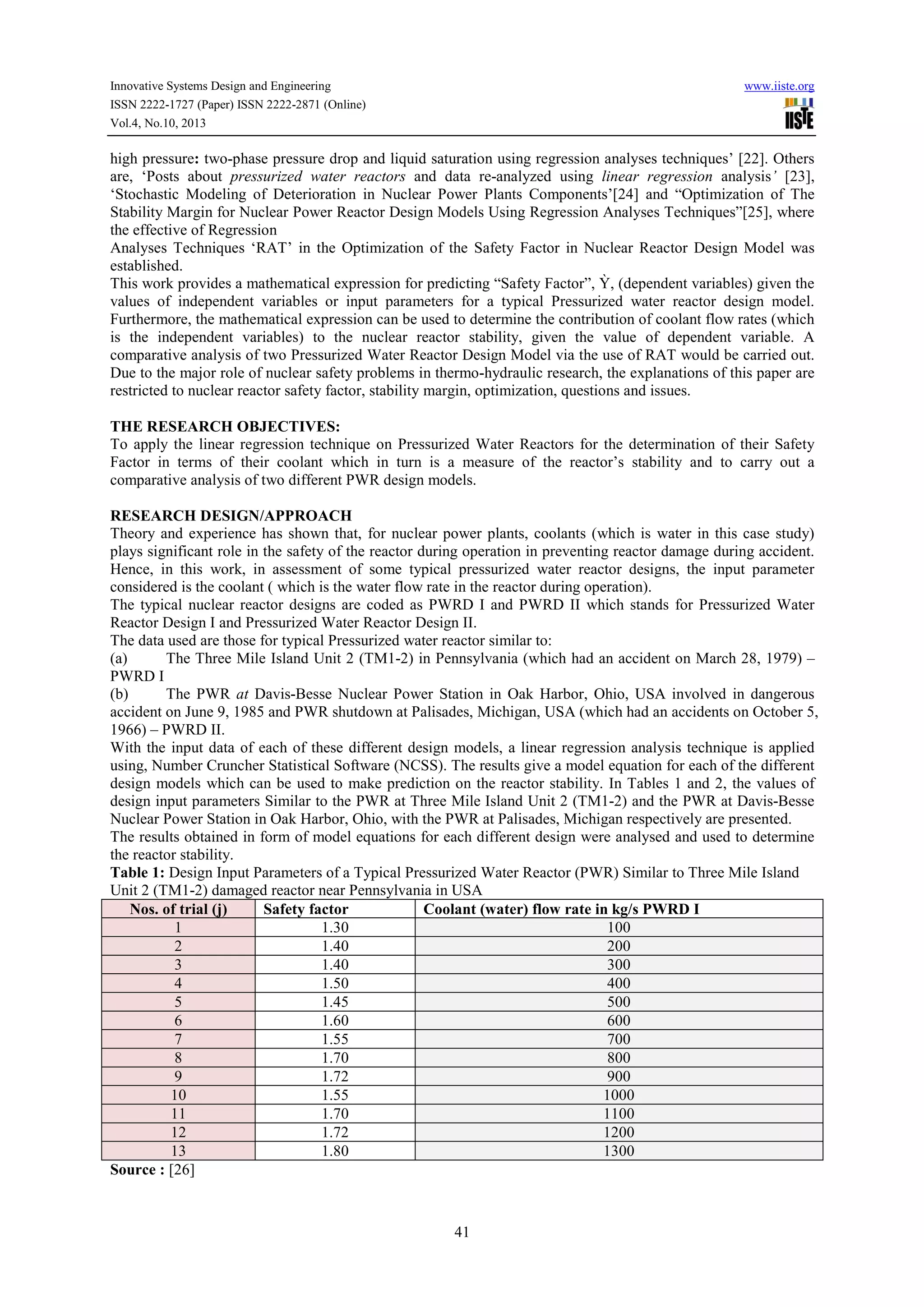Study of pressurized water reactor design models | PDF