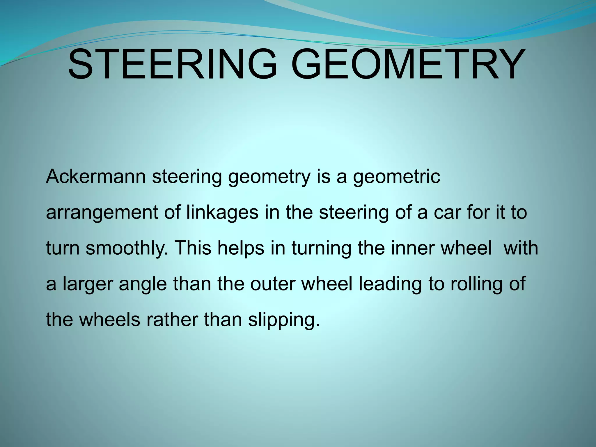 Study of principles of steering | PPTX