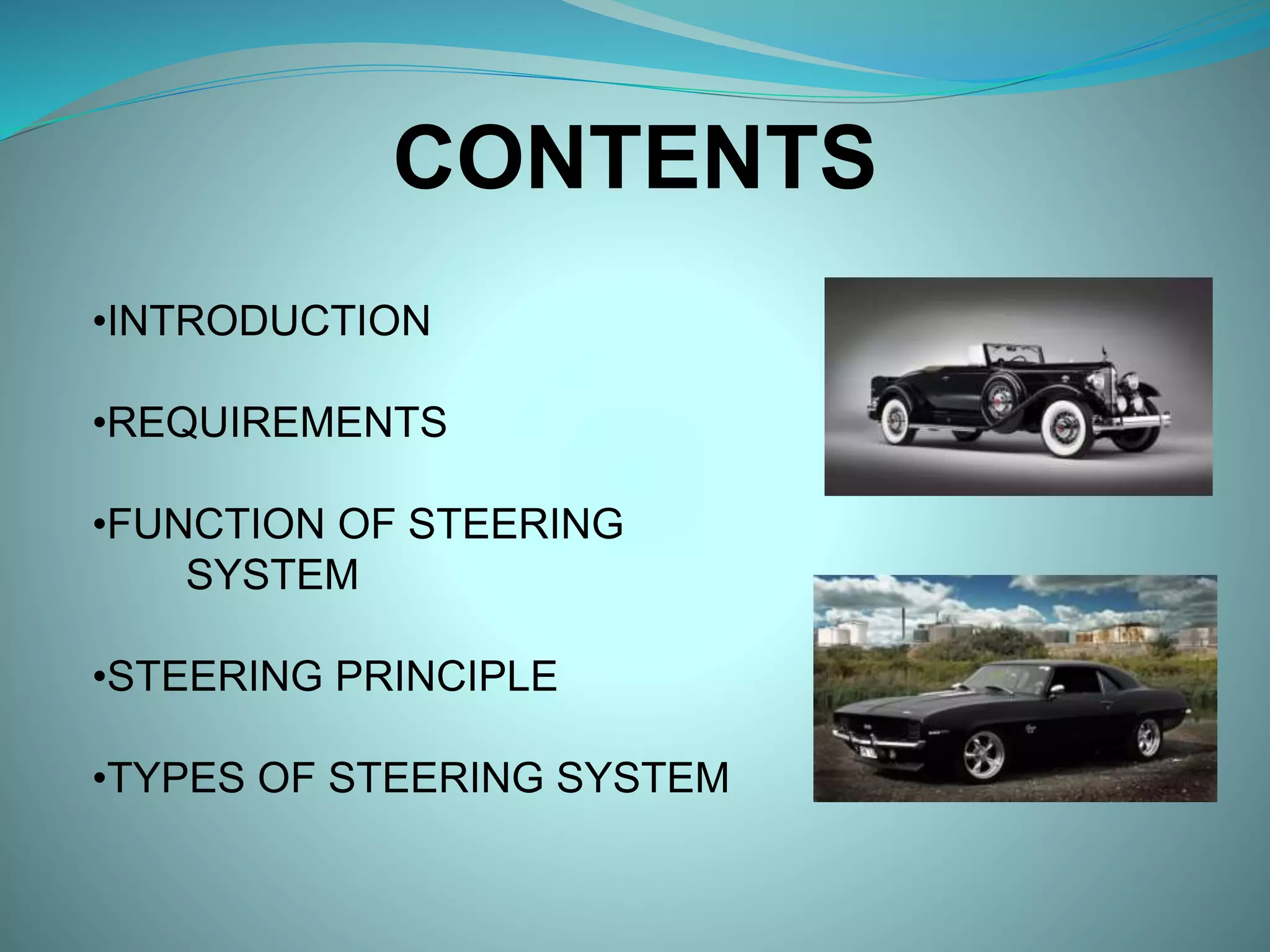 Study of principles of steering | PPTX