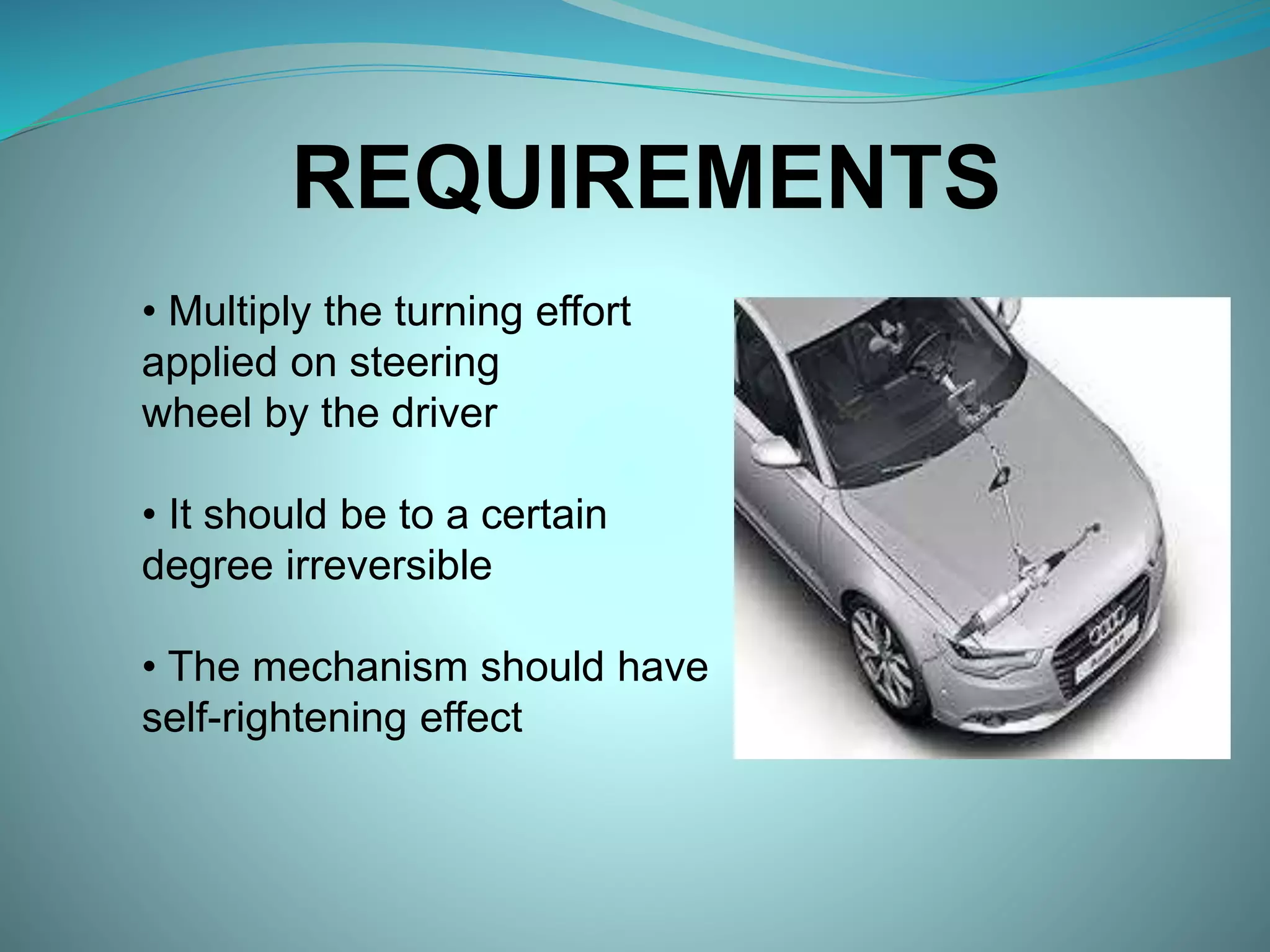 Study of principles of steering | PPTX