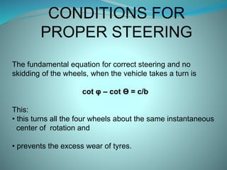 Study of principles of steering | PPTX
