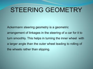 Study of principles of steering | PPTX