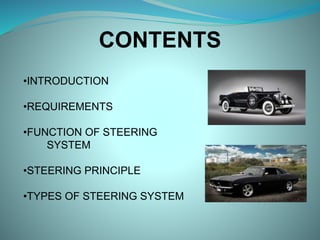 Study of principles of steering | PPTX