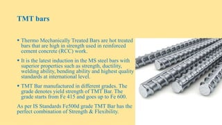 Study of rebars in construction | PPTX