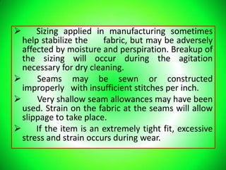 Study of relationship between seam slippage& strength | PPTX