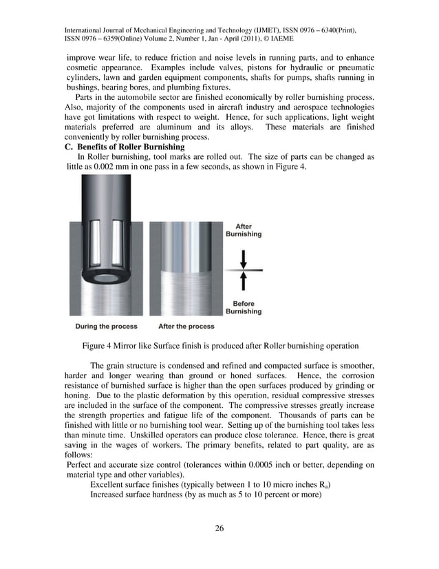 Study of roller burnishing process on aluminum work pieces using design ...
