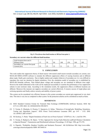 Study of Secondary Arc Current Suppression Effects under Different Fault Location on Extra High ...